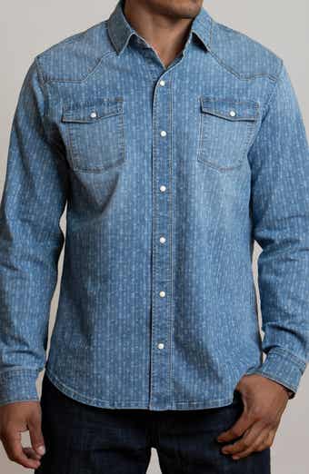 CANYON OF HEROES Skull Stretch Western Denim Shirt CANYON OF HEROES Skull Stretch Western Denim Shirt