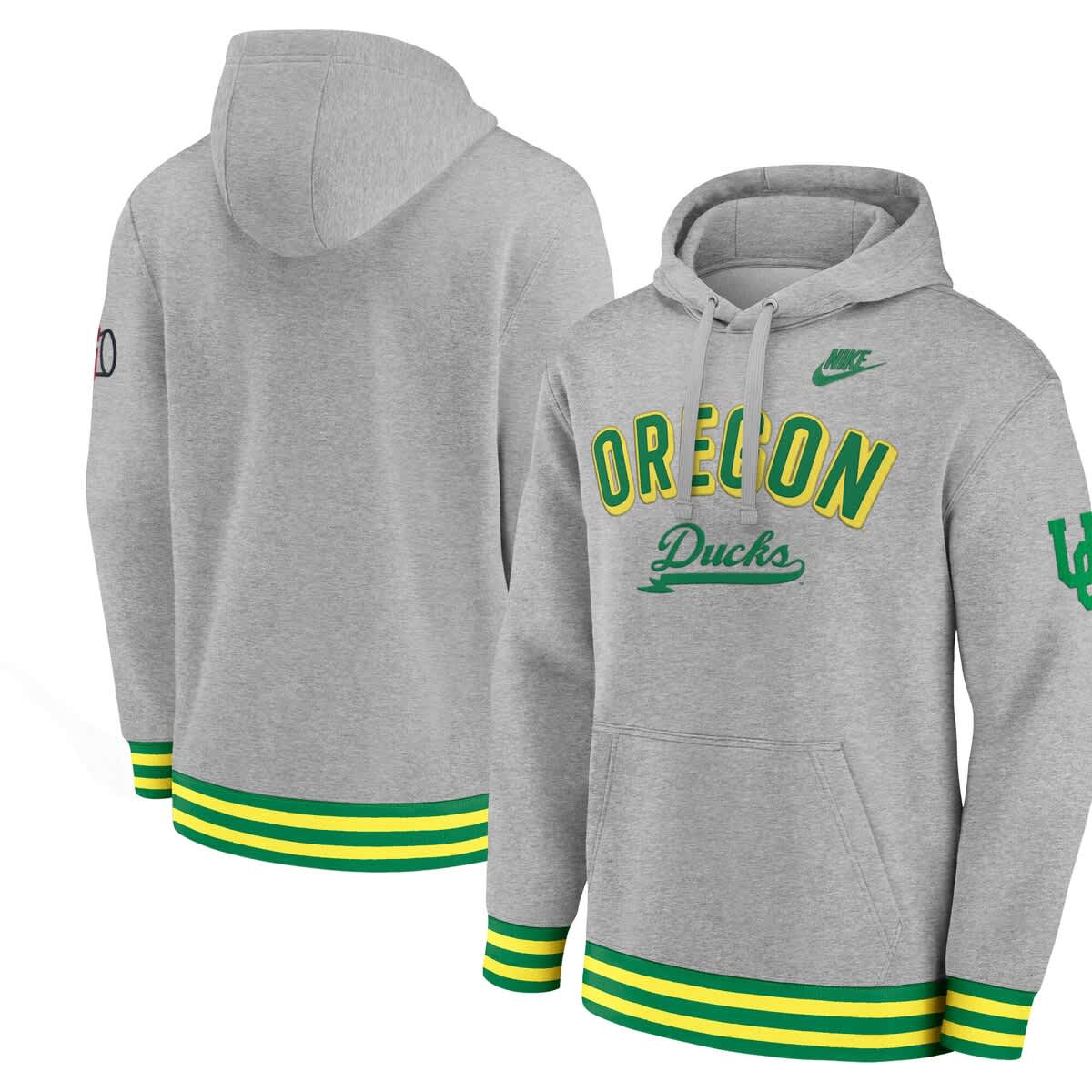 Nike Men's Nike Heather Gray Oregon Ducks Legacy Retro Pullover Hoodie ...
