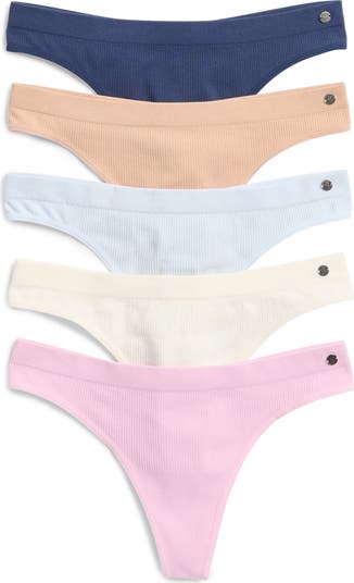 GAP 5-Pack Seamless Ribbed Thongs | Nordstromrack