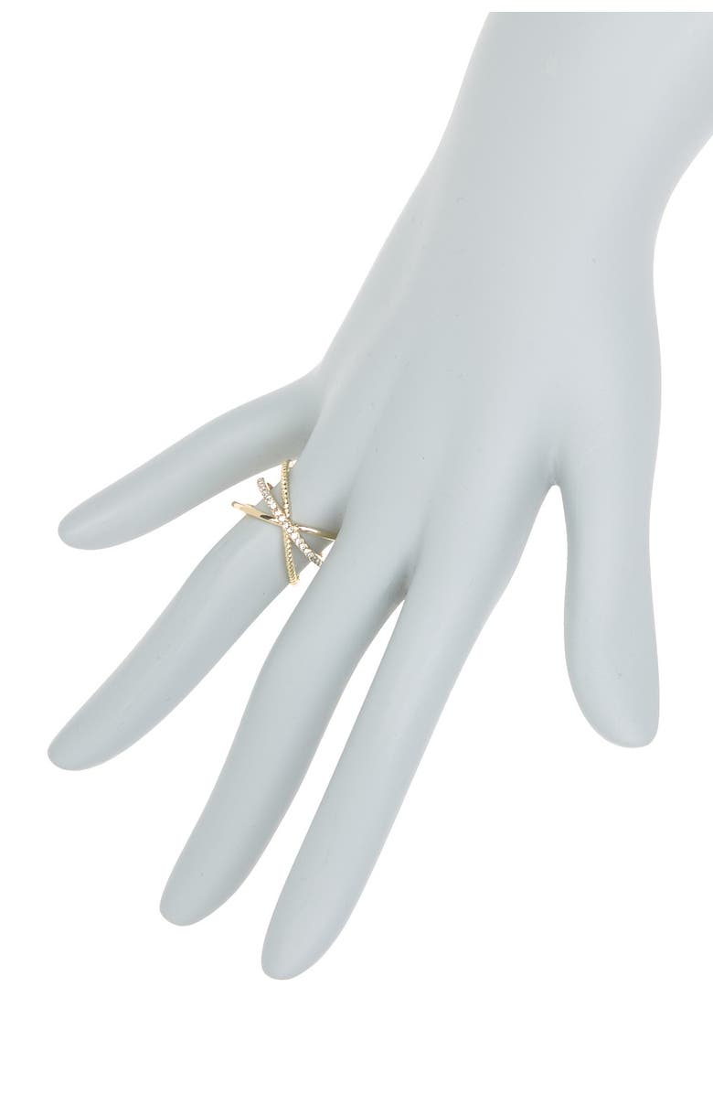 Covet 14K Gold Plated Brass Triple Crossover Ring | Nordstromrack