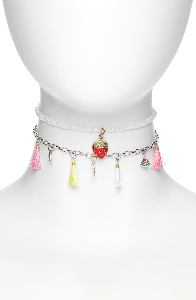 Ruby & Ry Kids' 2-Pack Fruit Charm Choker Necklaces | Nordstromrack