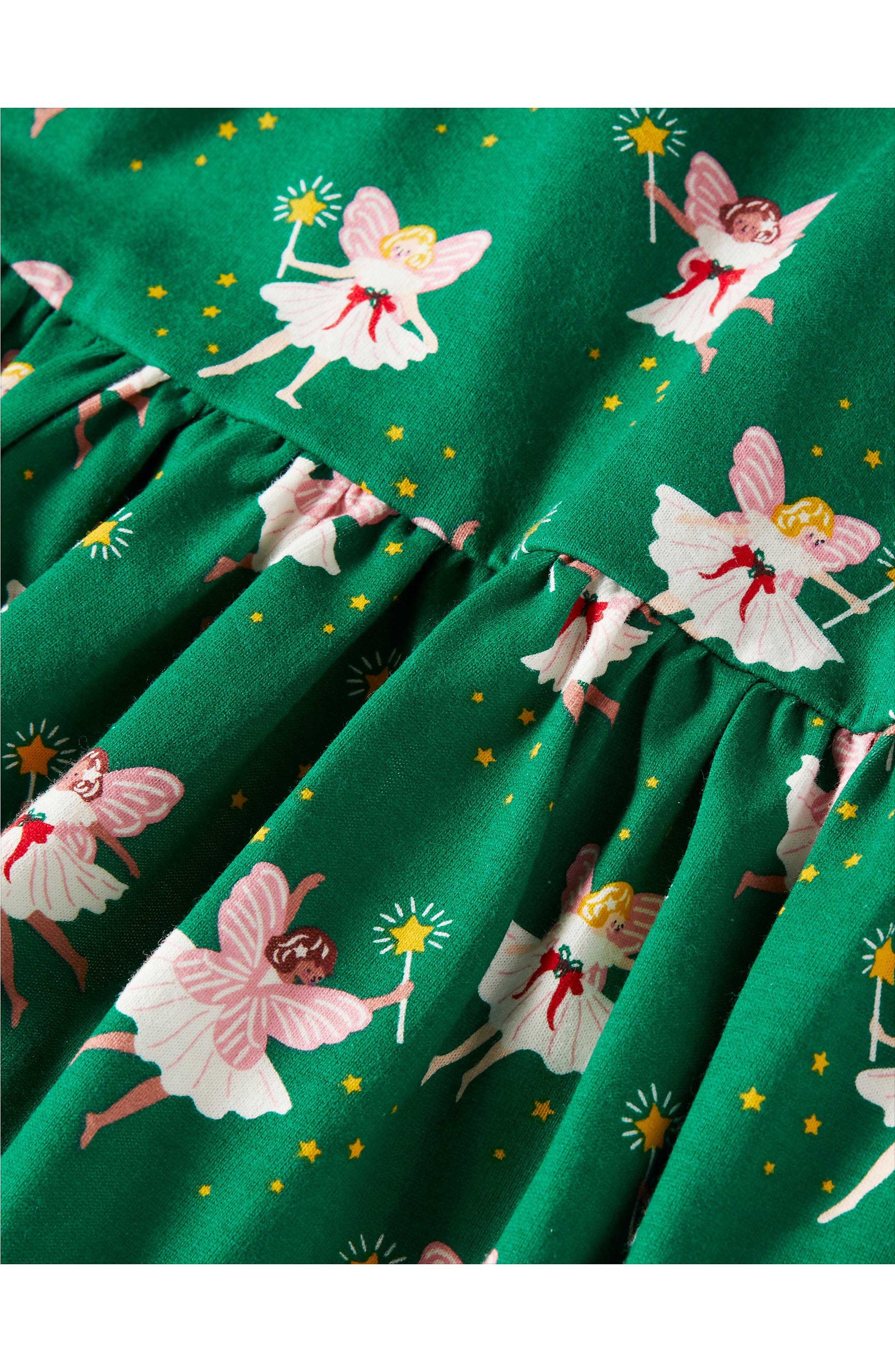 Mini Boden Kids' Fun Bunny Print Long Sleeve Cotton Jersey Dress ...