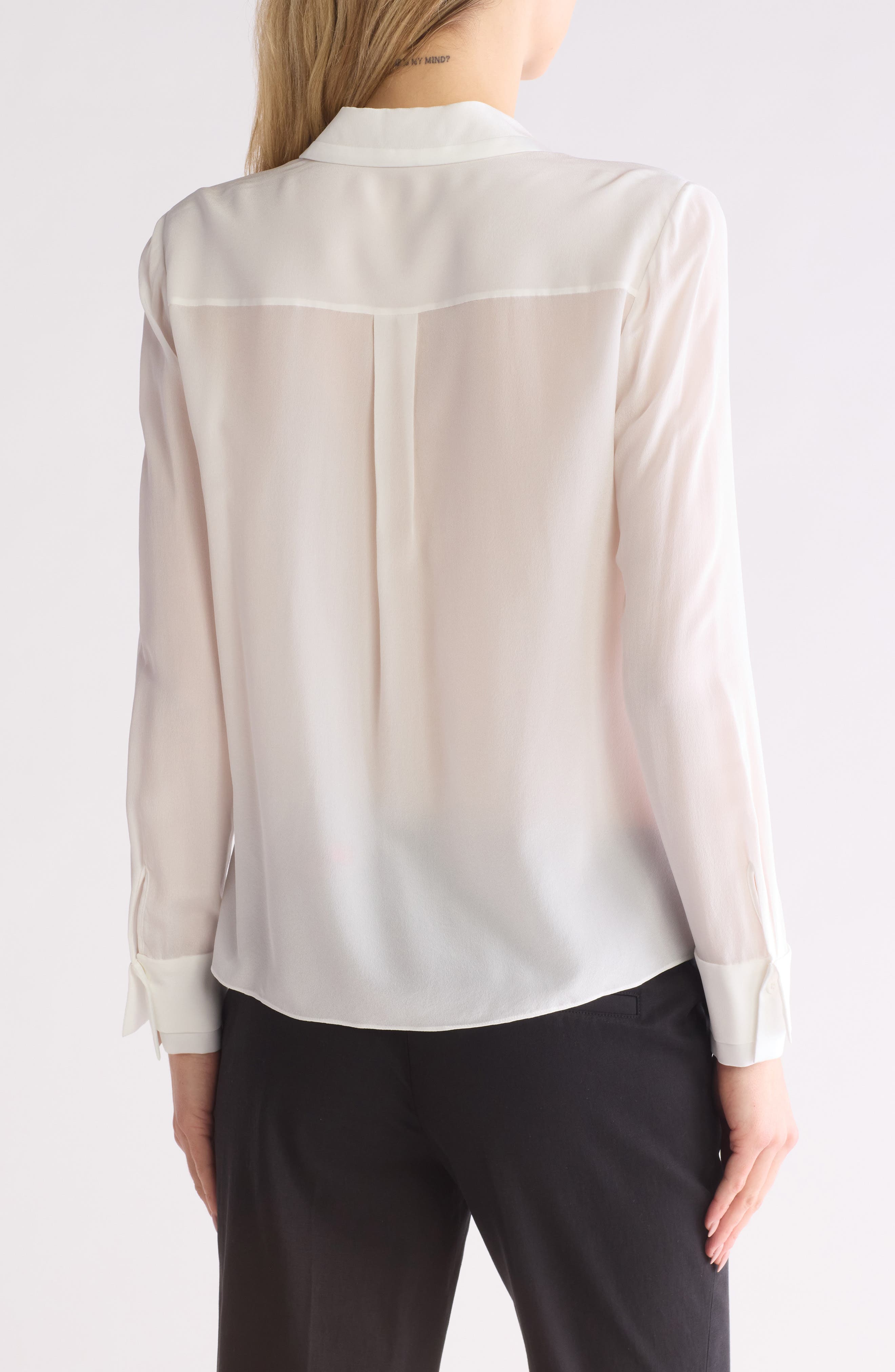 Alice + Olivia Willa Piped Silk Button-Up Shirt | Nordstromrack