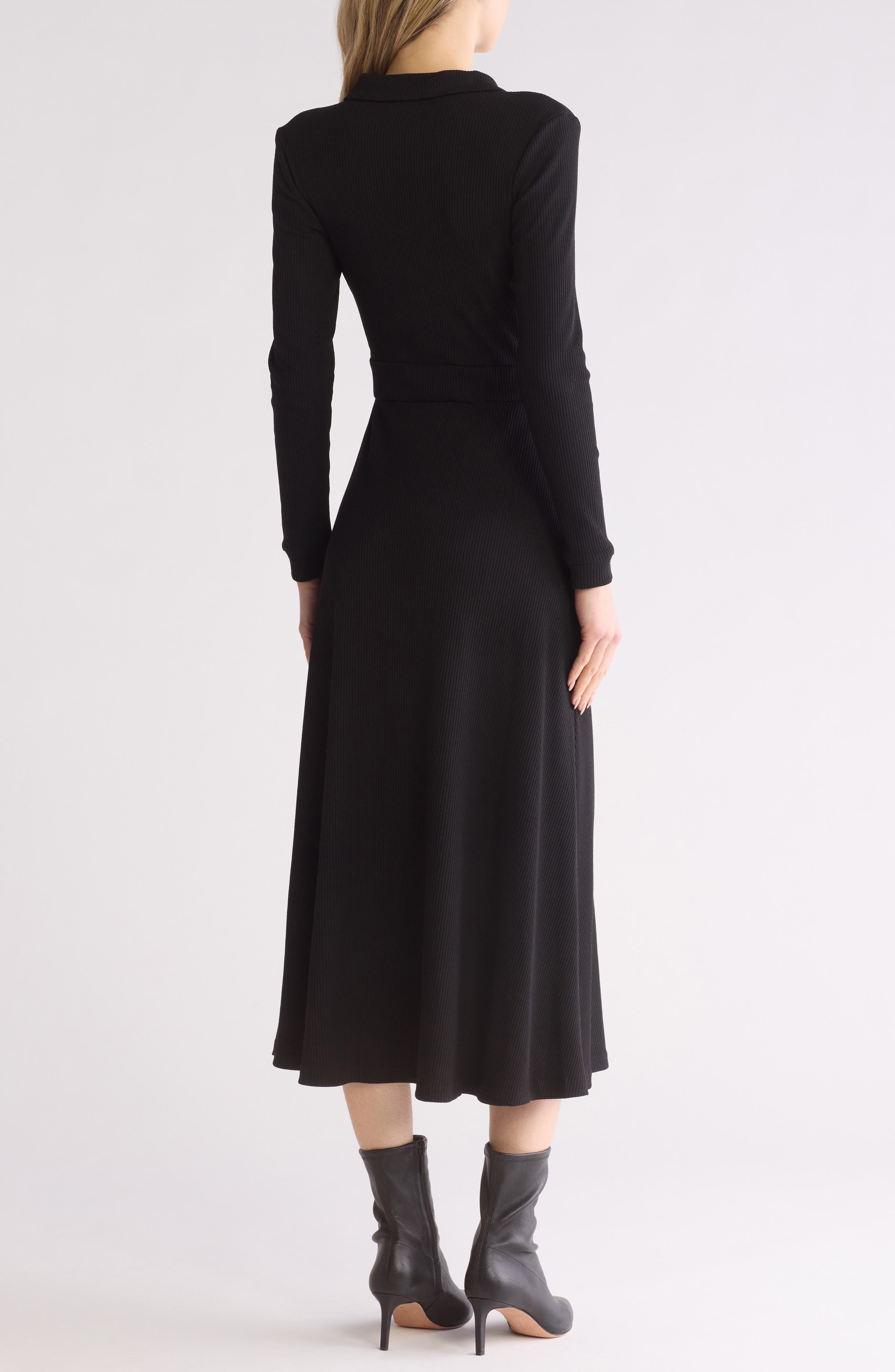 AREA STARS Rosa Long Sleeve Fit & Flare Shirtdress | Nordstromrack