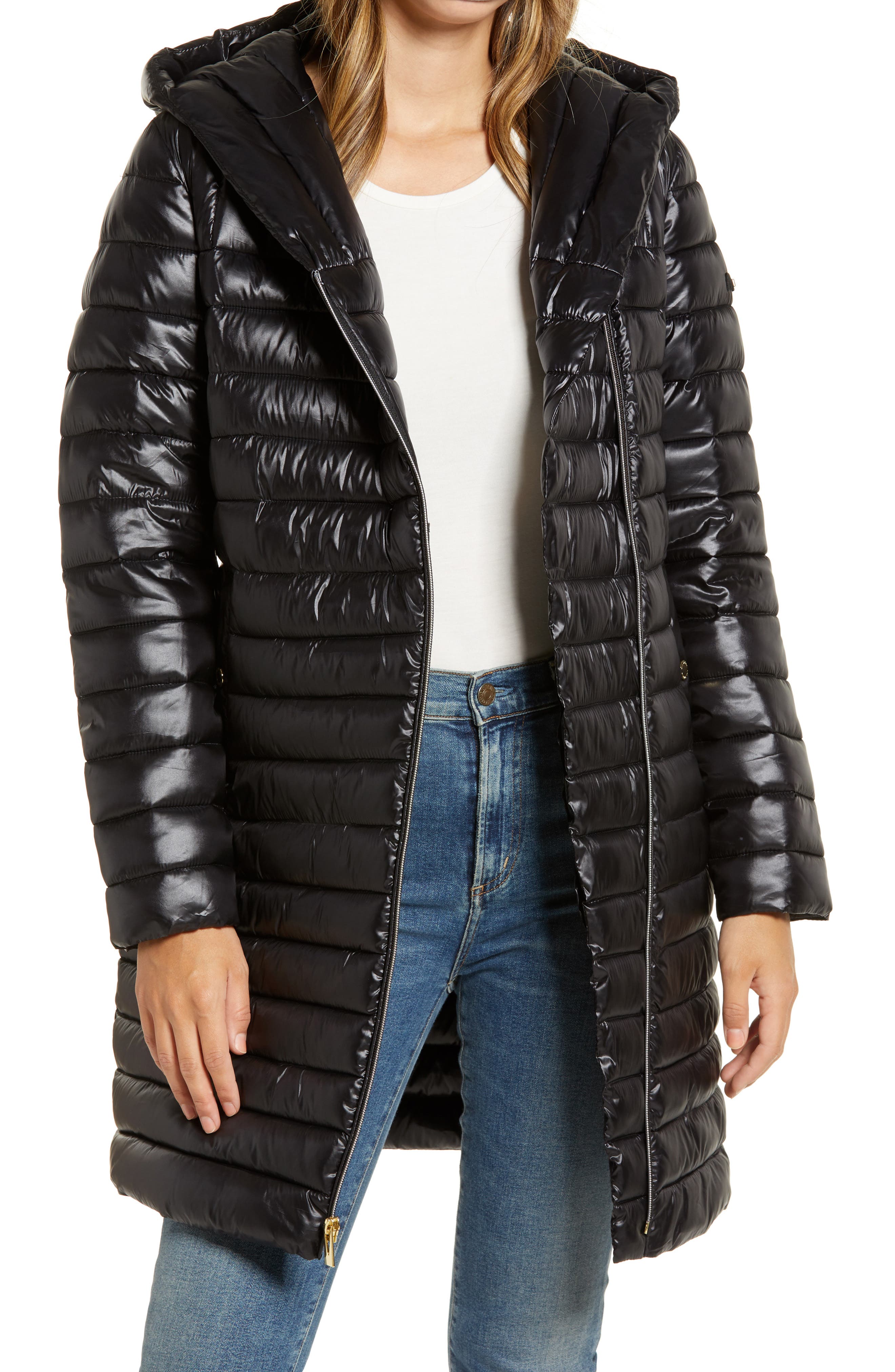 Via Spiga Hooded Packable Puffer Coat | Nordstrom