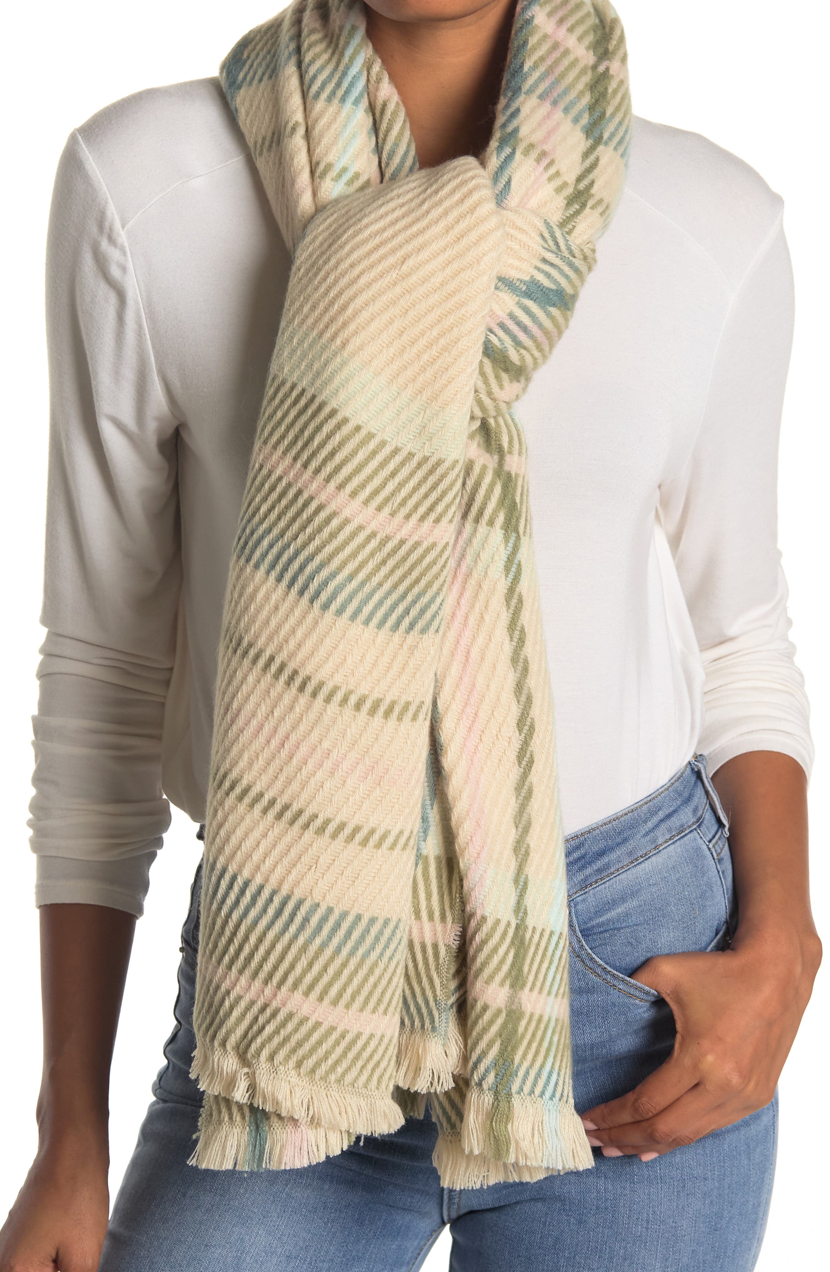 Vince Camuto Toasty Plaid Print Wrap | Nordstromrack