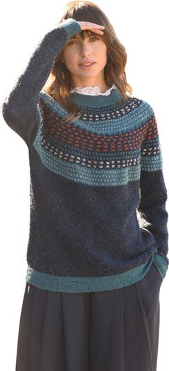 Celtic & Co. Float Stitch Yoke Donegal Sweater | Nordstrom