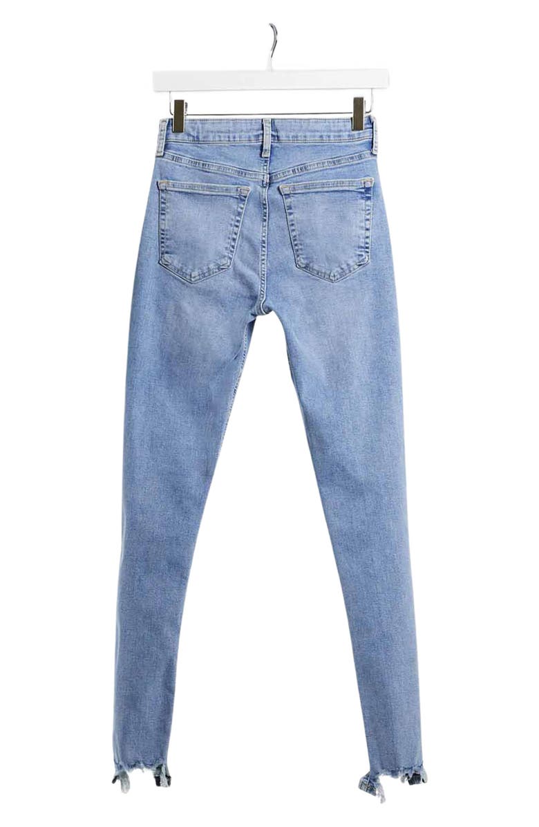 Topshop Jamie Jagged Hem High Waist Moto Jeans | Nordstromrack