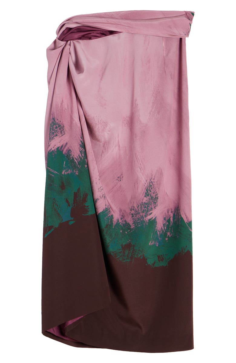 Dries Van Noten Sidra Twist Front Stretch Silk Skirt | Nordstromrack