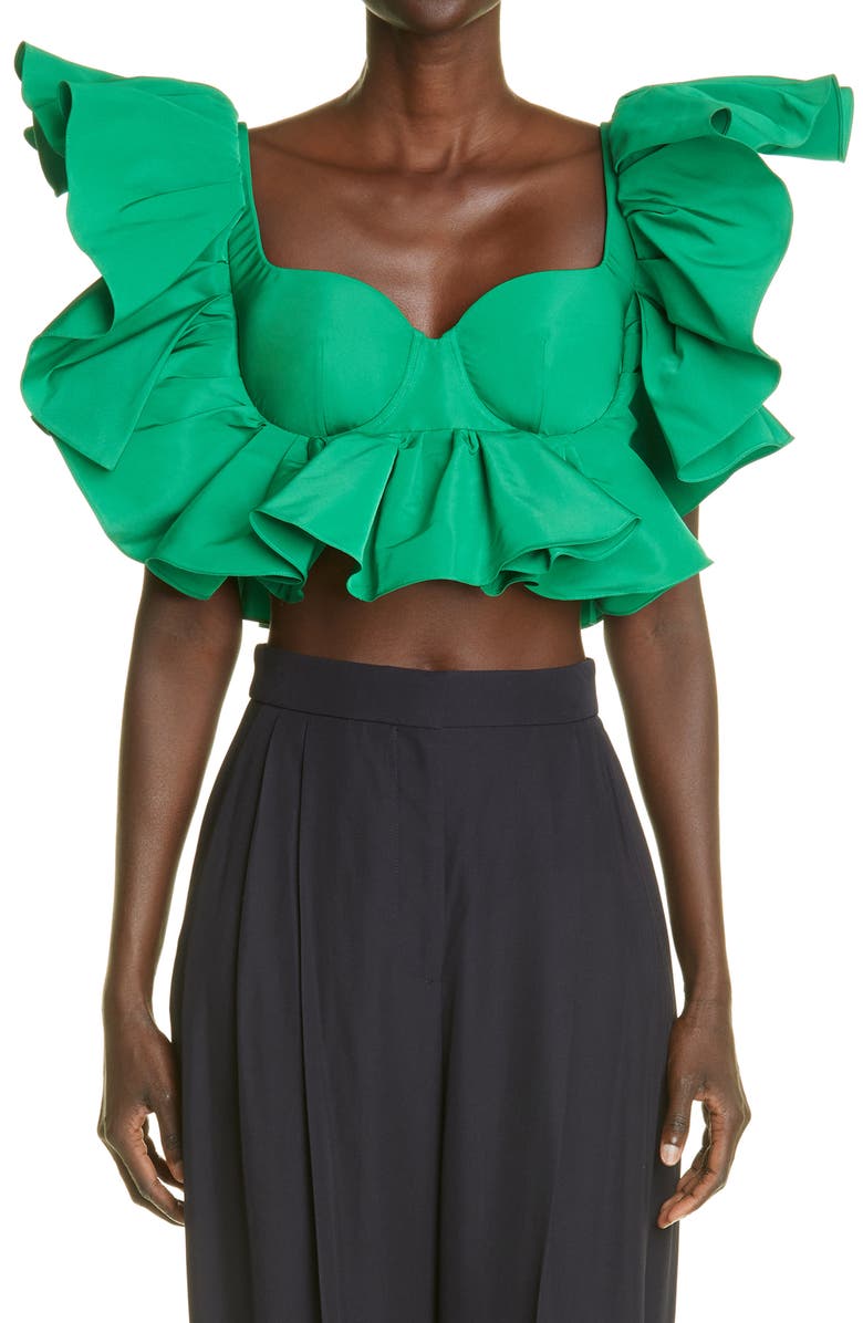 McQueen Alexander McQueen Exploded Ruffle Bustier Top | Nordstrom