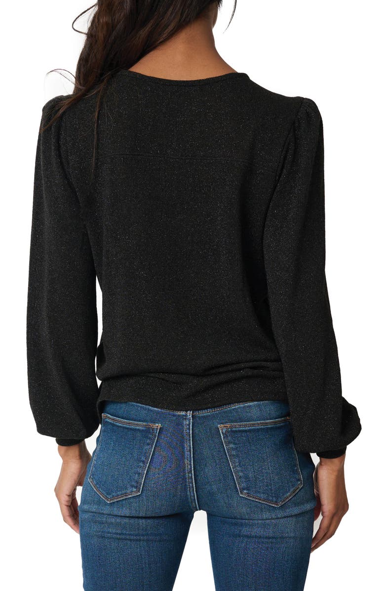 GIBSONLOOK Shimmer V-Neck Knit Top | Nordstrom