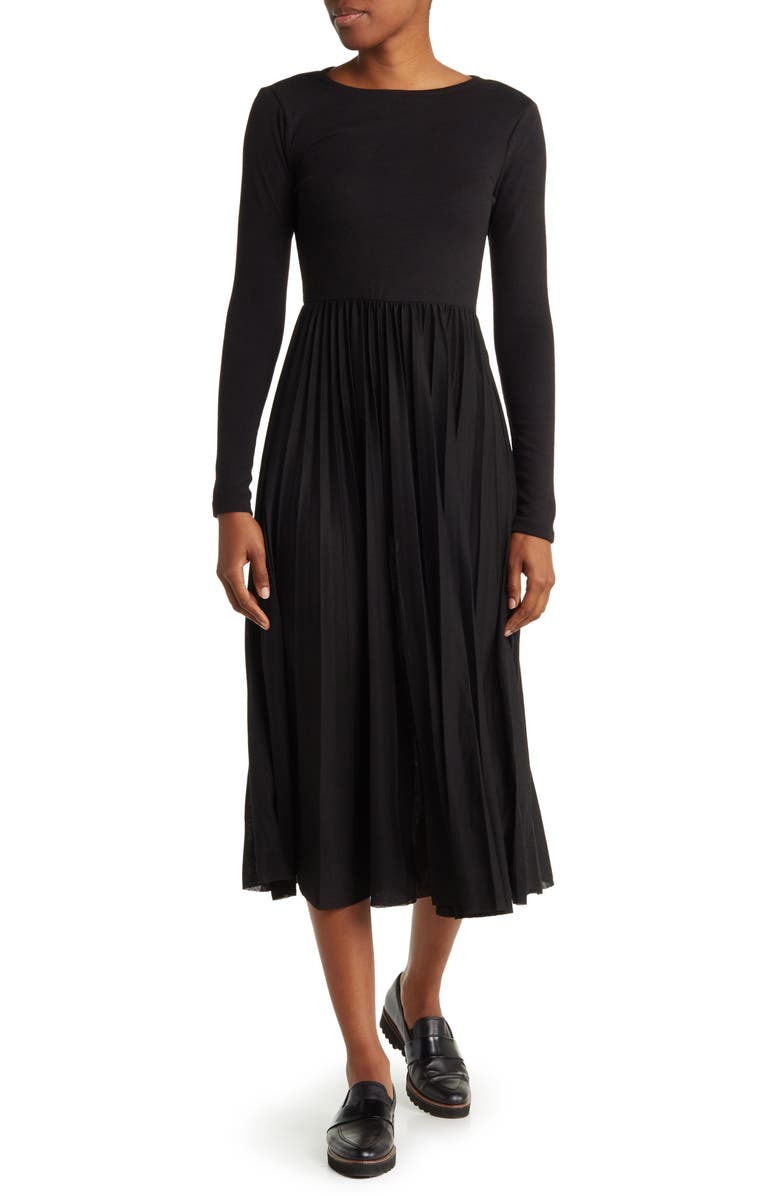 TRUTH Long Sleeve Pleated Jersey Dress | Nordstromrack