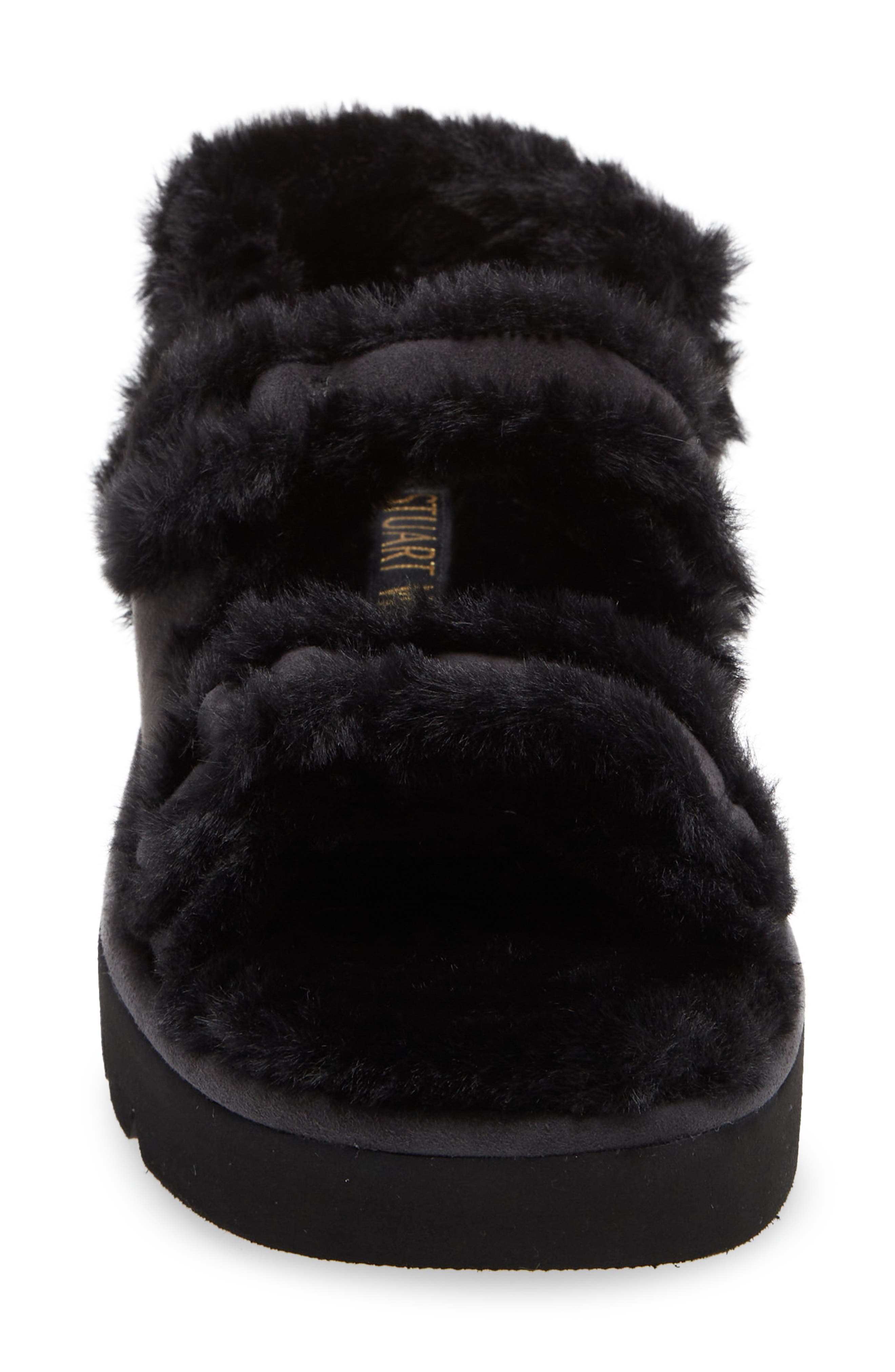 Stuart Weitzman Zoe Lift Faux Shearling Sandal (Women) | Nordstromrack