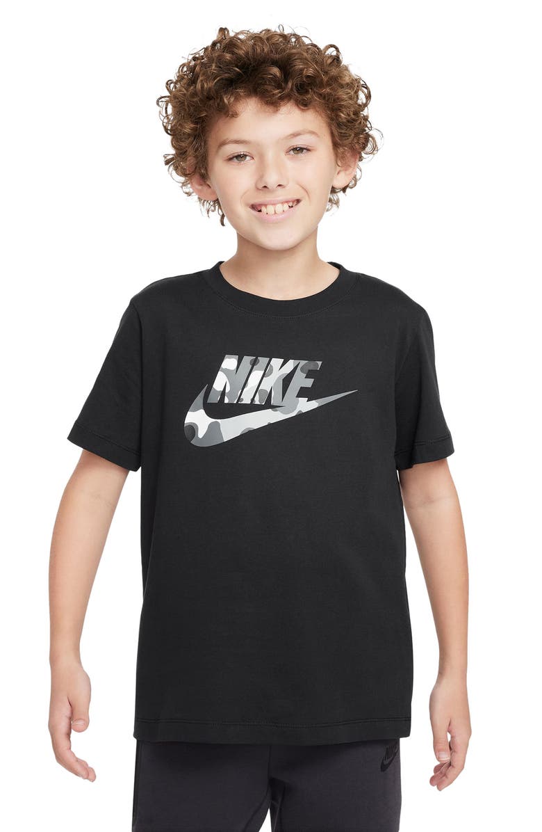 Nike Kids' Sportswear Camo Logo Cotton Graphic T-Shirt | Nordstromrack