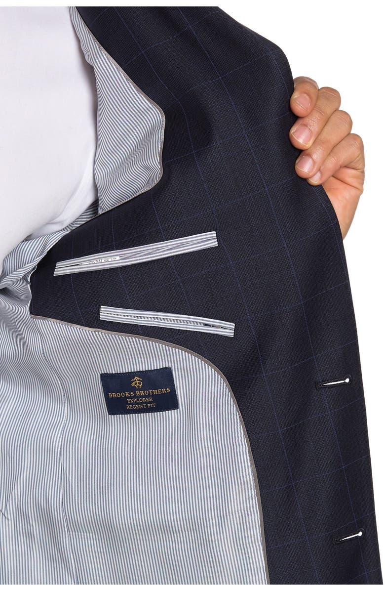 Brooks Brothers Navy Windowpane Two Button Notch Lapel Regent Fit Suit ...