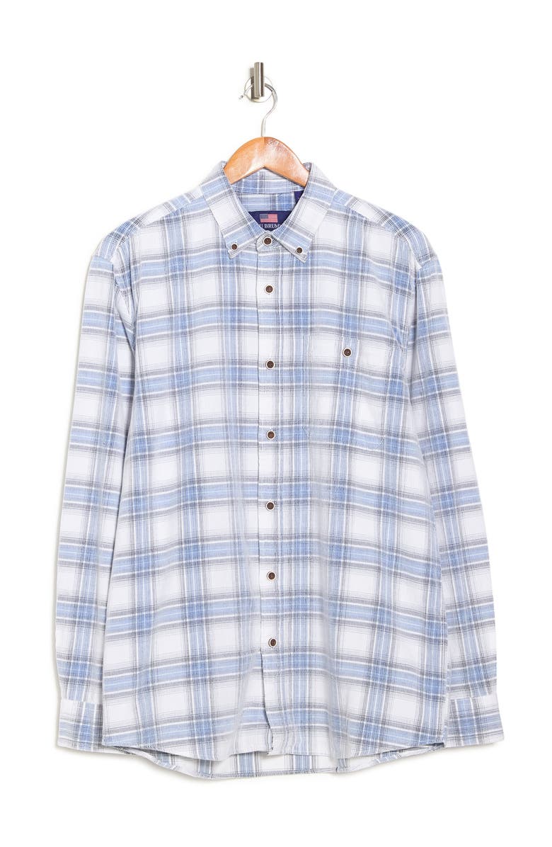Roffe Accessories Beau Brummel Cord Plaid Button Front Shirt ...