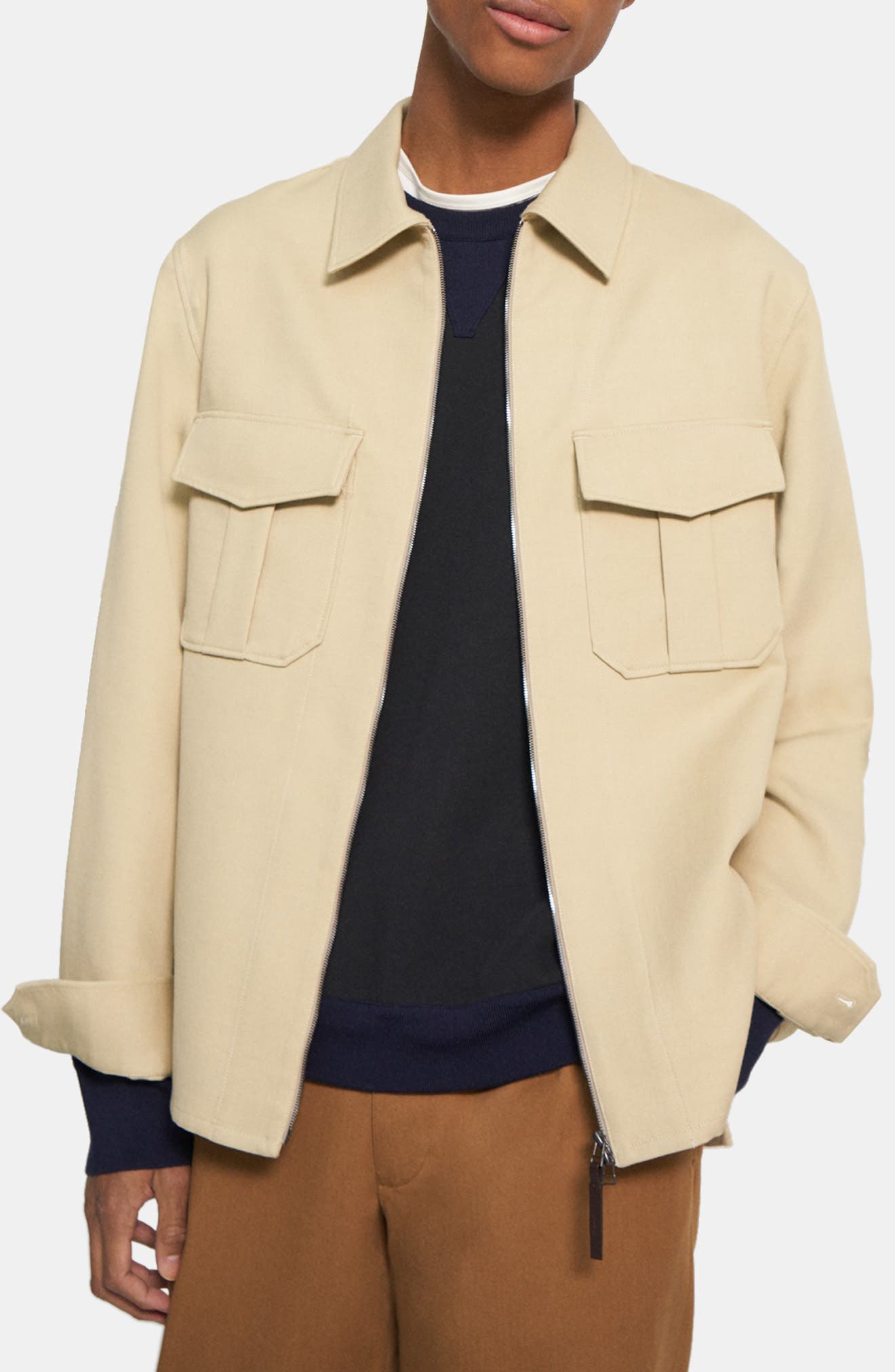 Theory Twill Blend Shirt Jacket | Nordstromrack