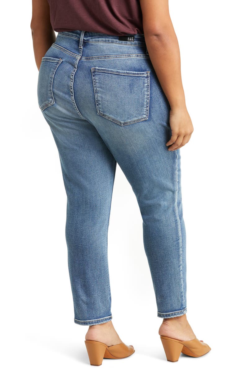 KUT from the Kloth Naomi Fab Ab Ripped High Waist Slim Straight Leg ...