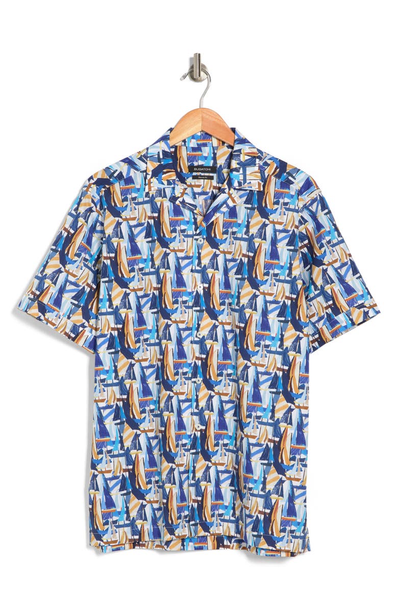 Bugatchi Short Sleeve Woven Shirt | Nordstromrack