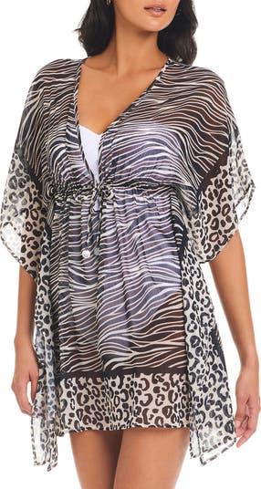 BLEU by Rod Beattie Animal Instinct Chiffon Cover-Up Dress | Nordstrom