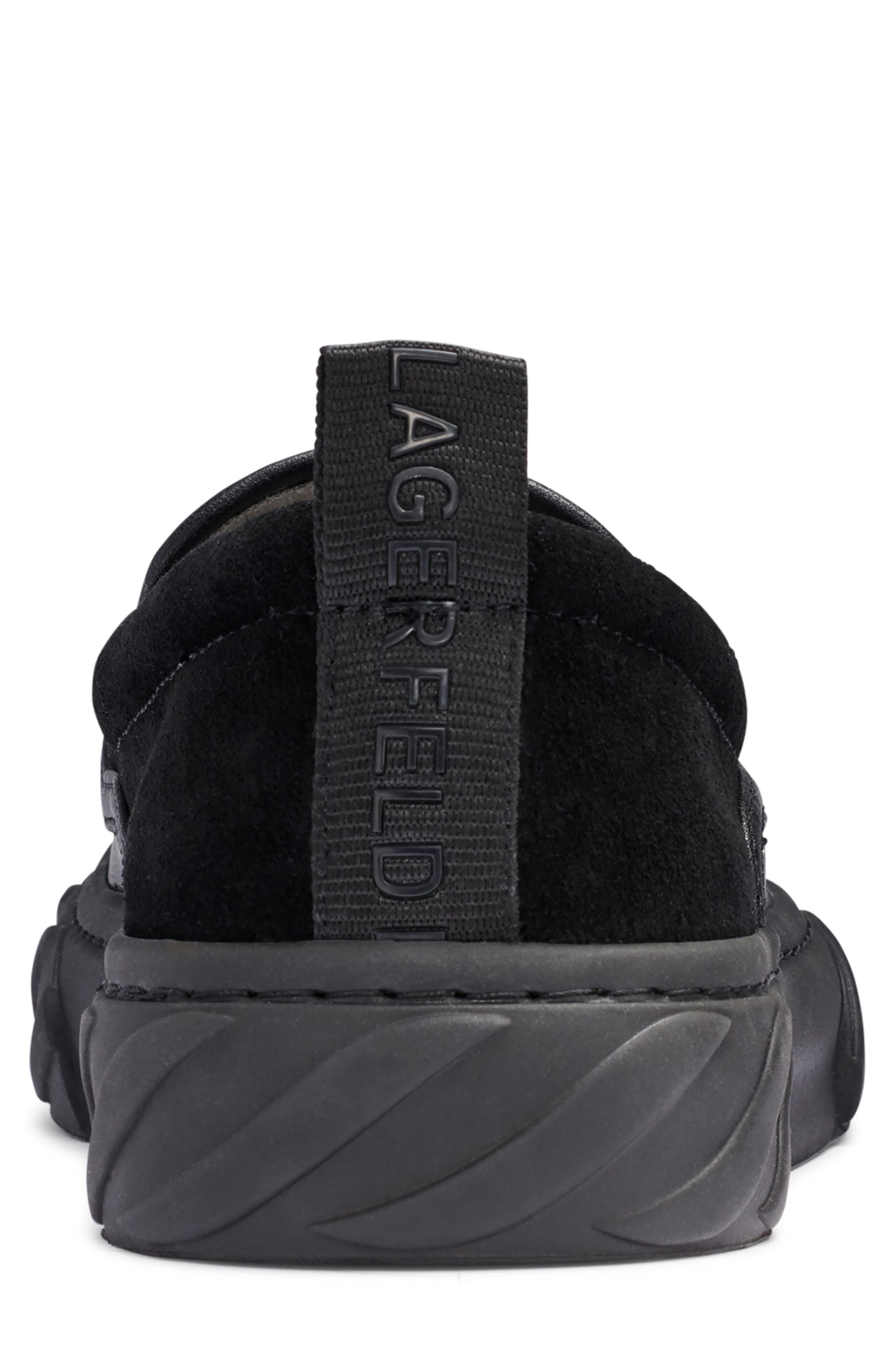 KARL LAGERFELD PARIS Recycled Leather Logo Slip-ons (Men) | Nordstromrack