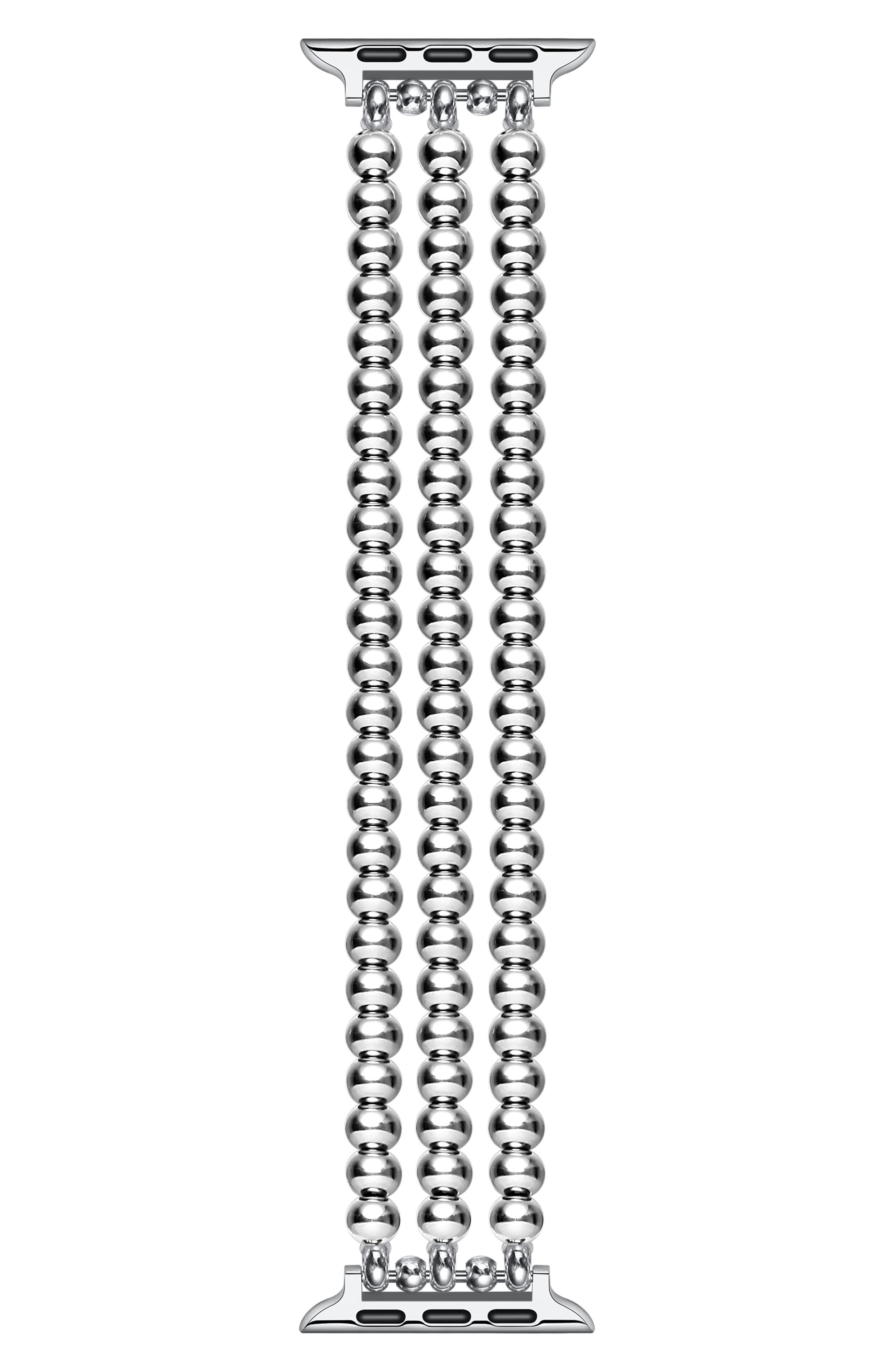 Posh Tech Nova Stainless Steel Beaded Band for Apple Watch | Nordstrom
