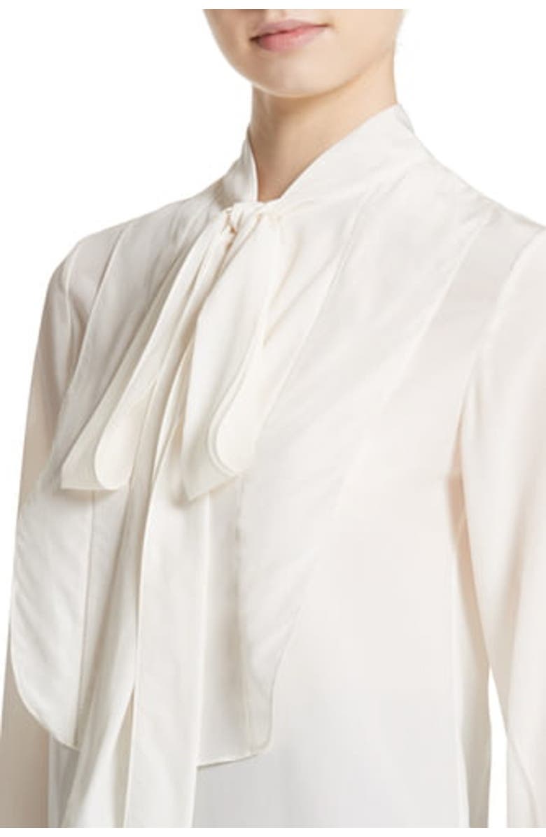Burberry Tie Neck Silk Blouse | Nordstromrack