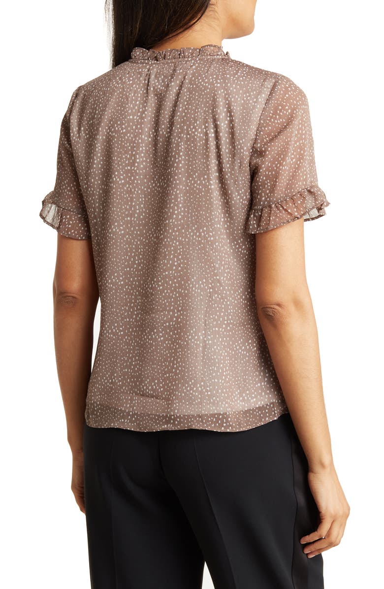 CeCe Tie Ruffle Short Sleeve Top | Nordstromrack