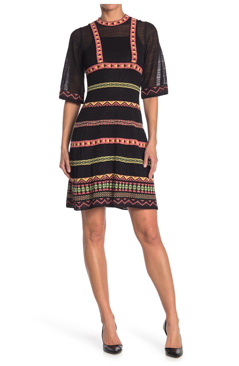 M Missoni Mixed Border Print Mini Dress | Nordstromrack