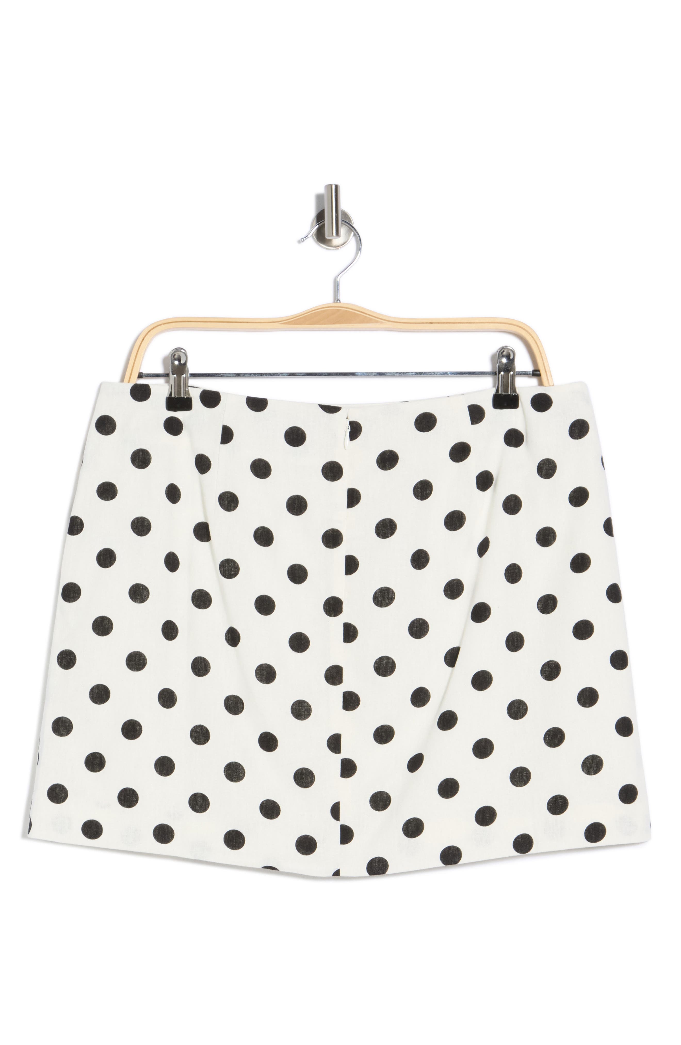 WAYF Polka Dot Linen Blend Miniskirt | Nordstromrack