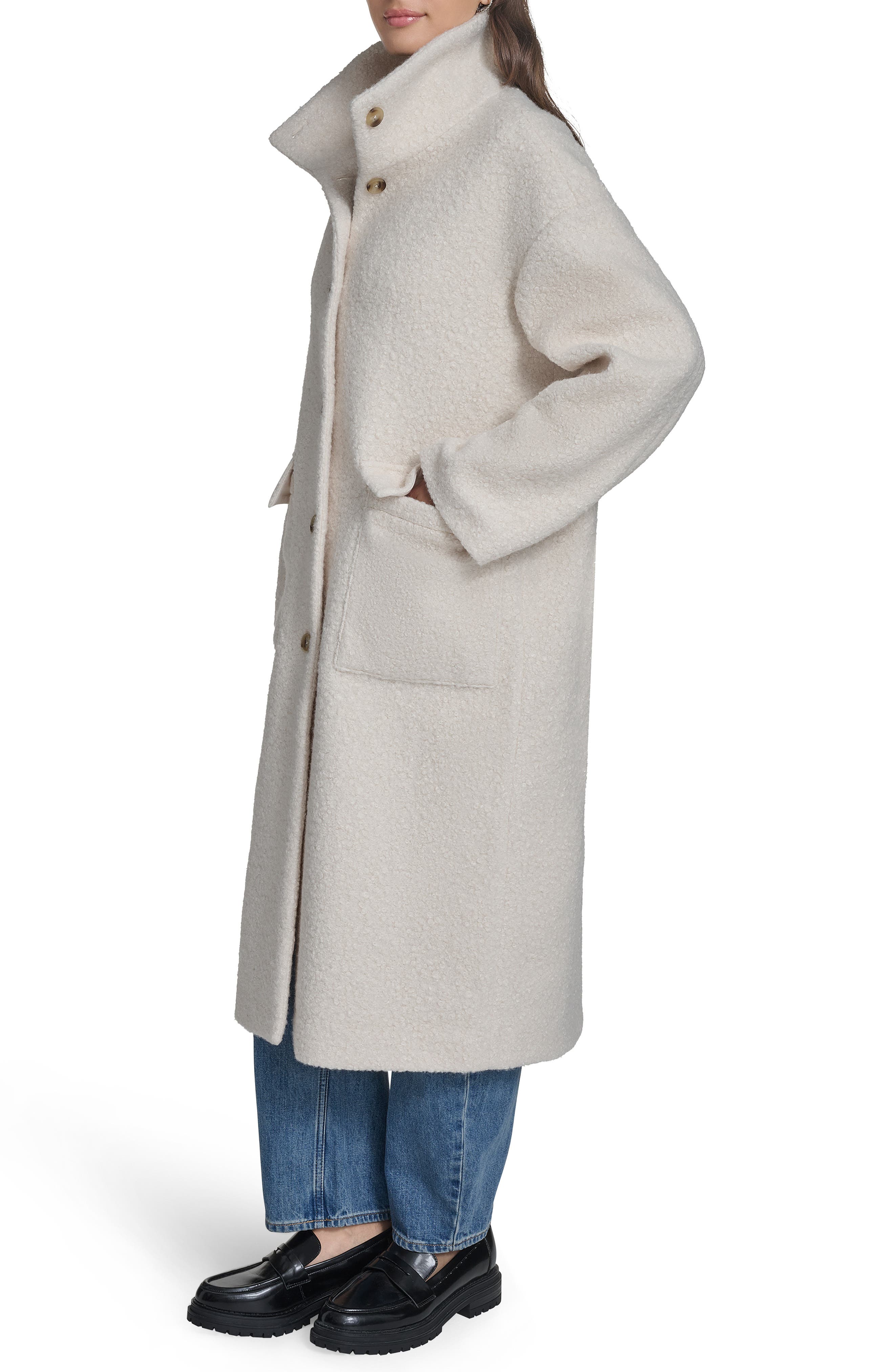Levi's Bouclé Longline Cocoon Car Coat | Nordstromrack