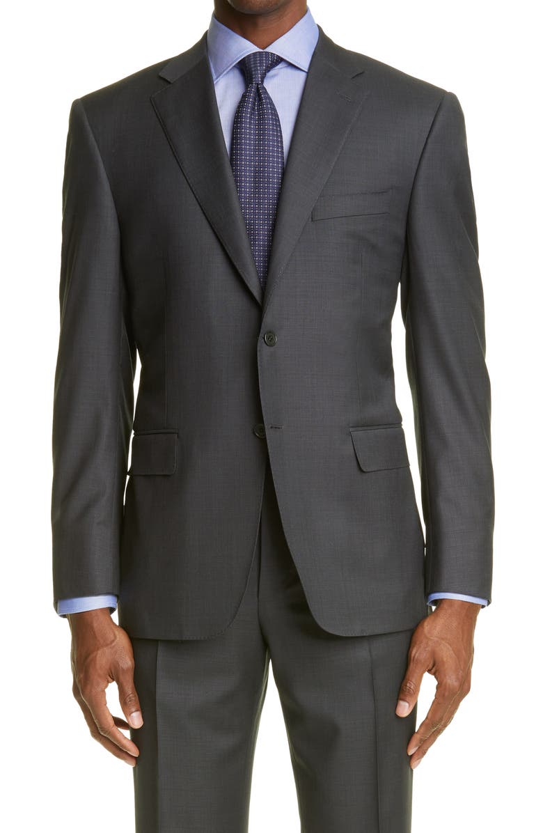 Canali Siena Micro Texture Wool Suit | Nordstrom