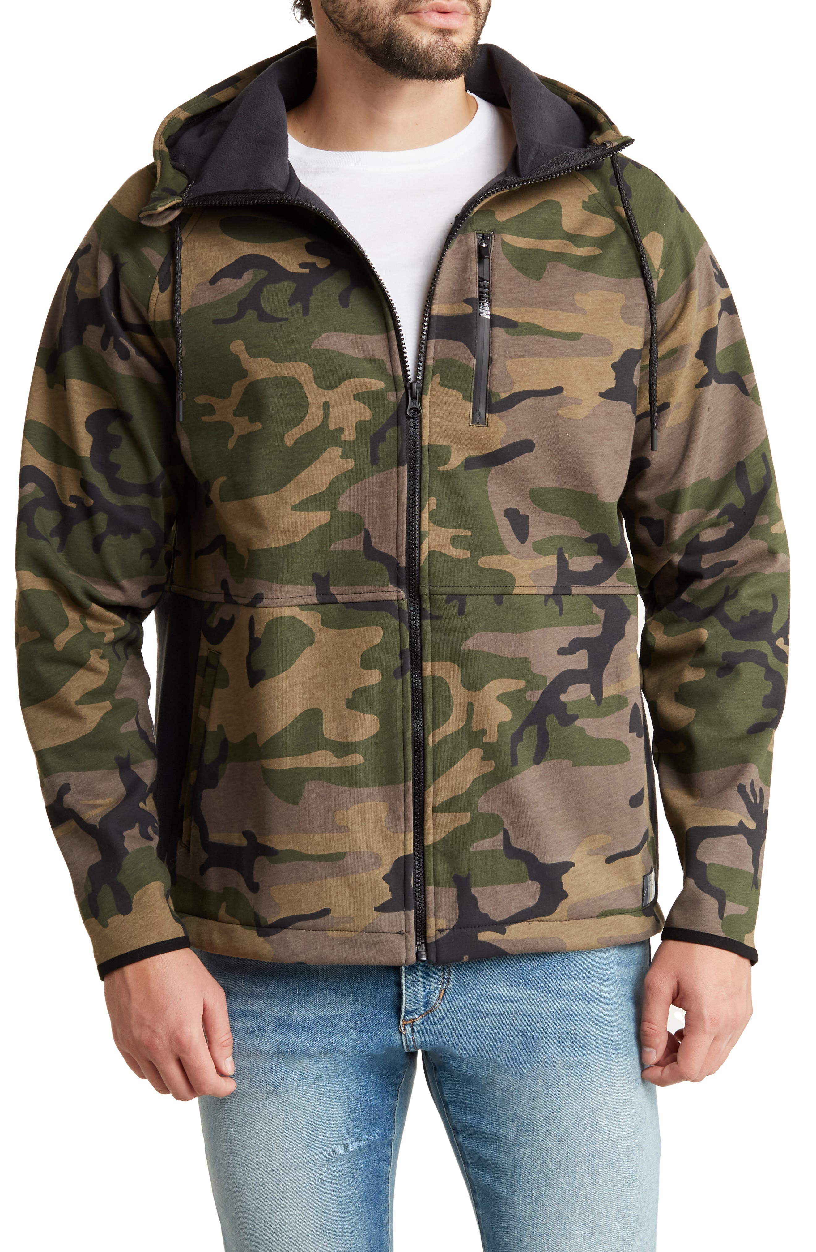 Hurley Wilder Camo Heat Full Zip Hooded Jacket | Nordstromrack