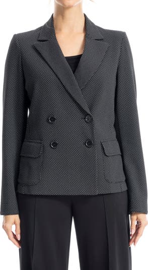 MAX STUDIO Double Breasted Pin Dot Blazer | Nordstromrack