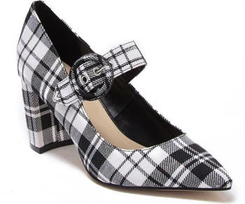 Marc Fisher Carney Plaid Mary Jane Pointed Toe Pump | Nordstromrack