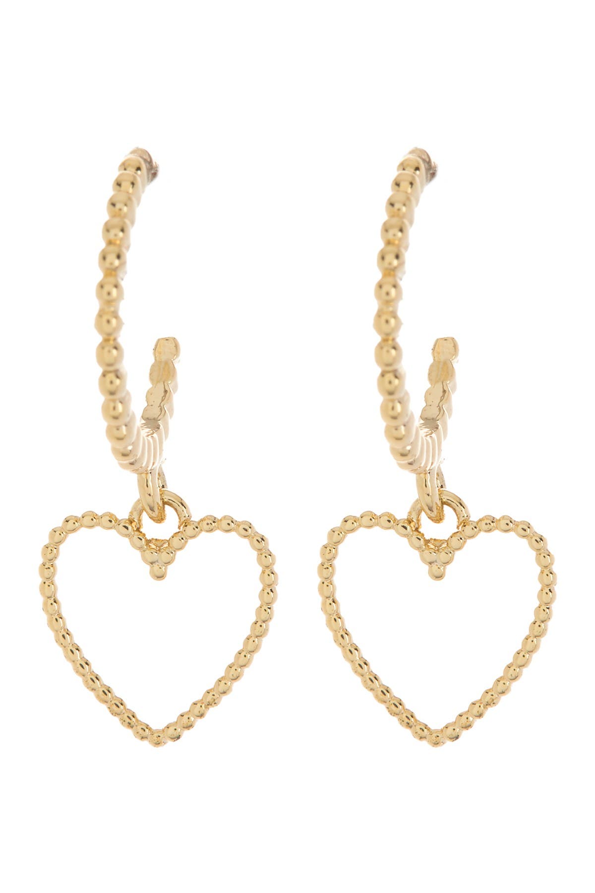AREA STARS Textured Heart Huggie Hoop Earrings | Nordstromrack
