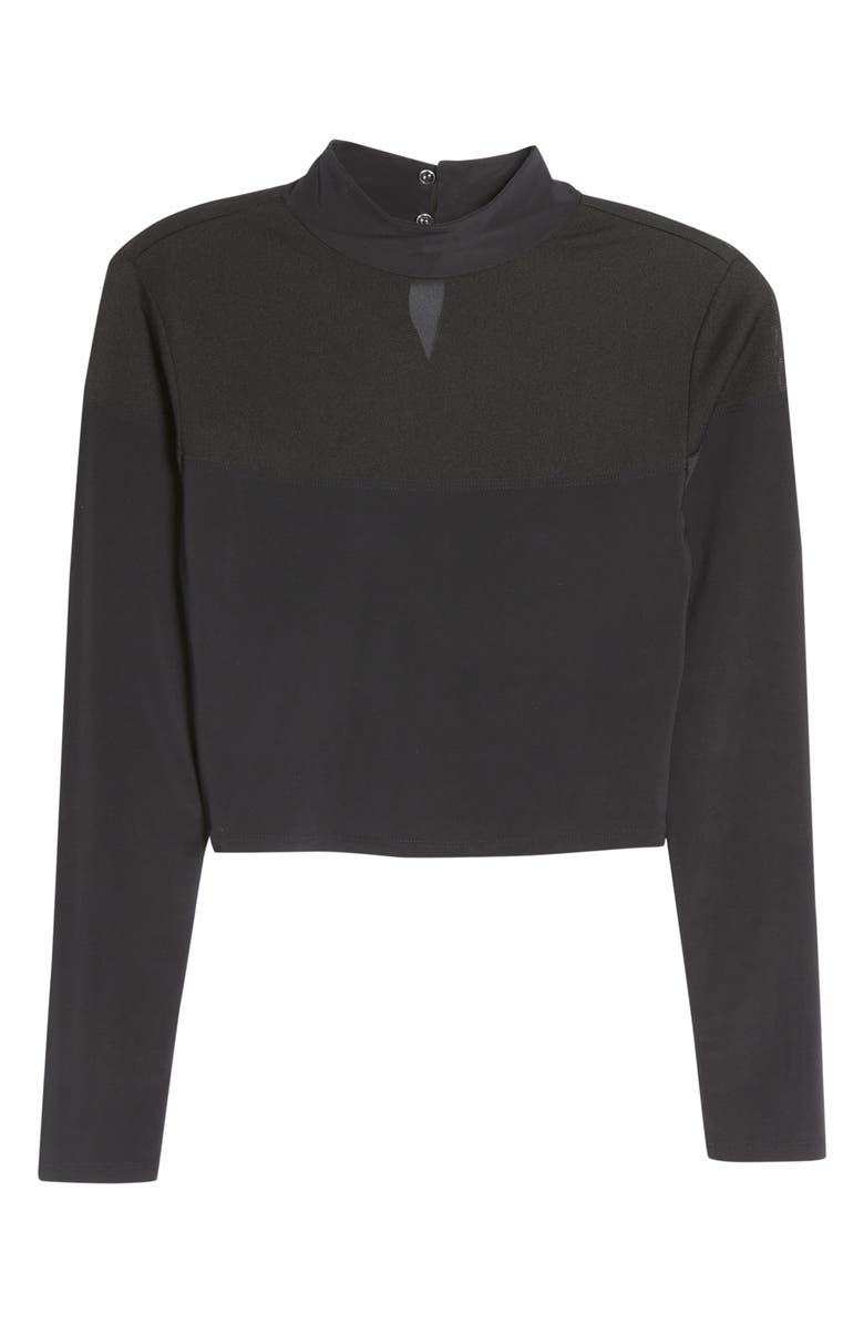 Open Edit Mesh Detail Mock Neck Top | Nordstromrack