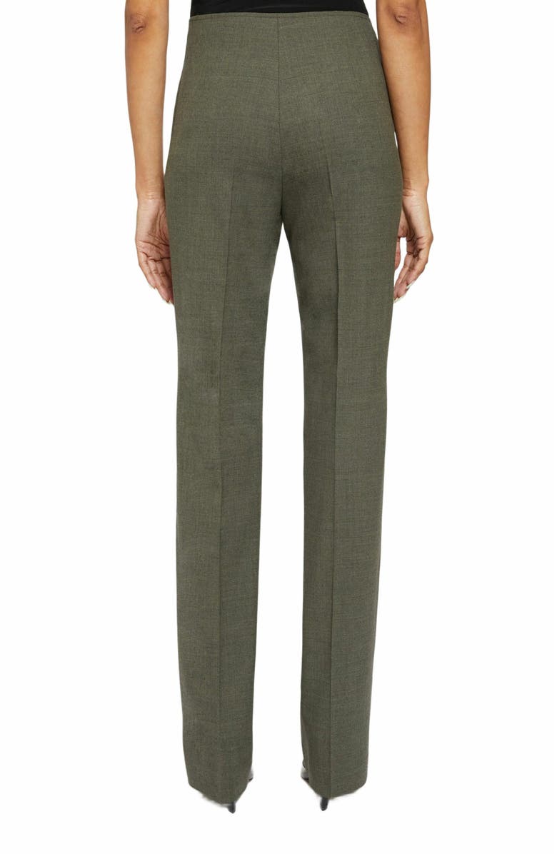 Santorelli SOFIA Straight Leg Pant with Side Zip in Virgin Wool Stretch ...