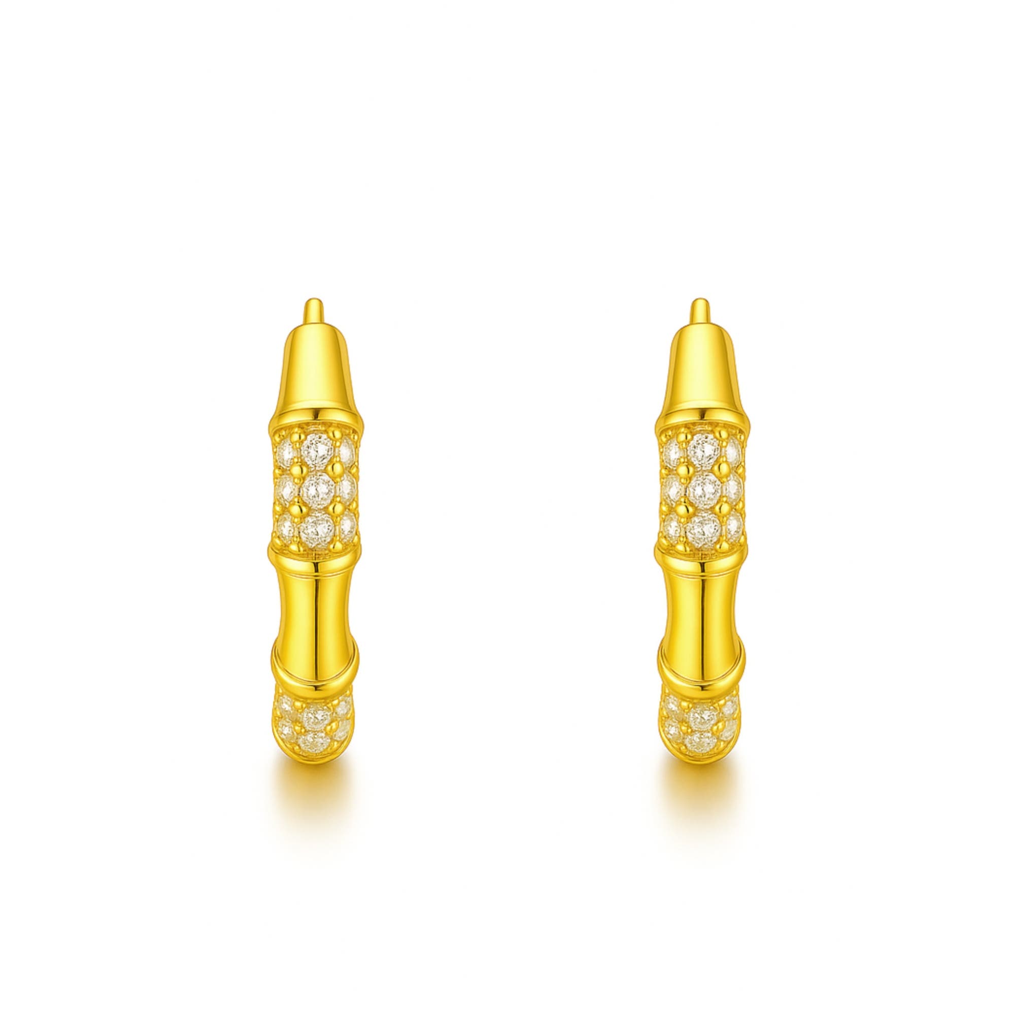 Donatello Gian Gold-Tone Sterling Silver Crystal Hoops | Nordstrom