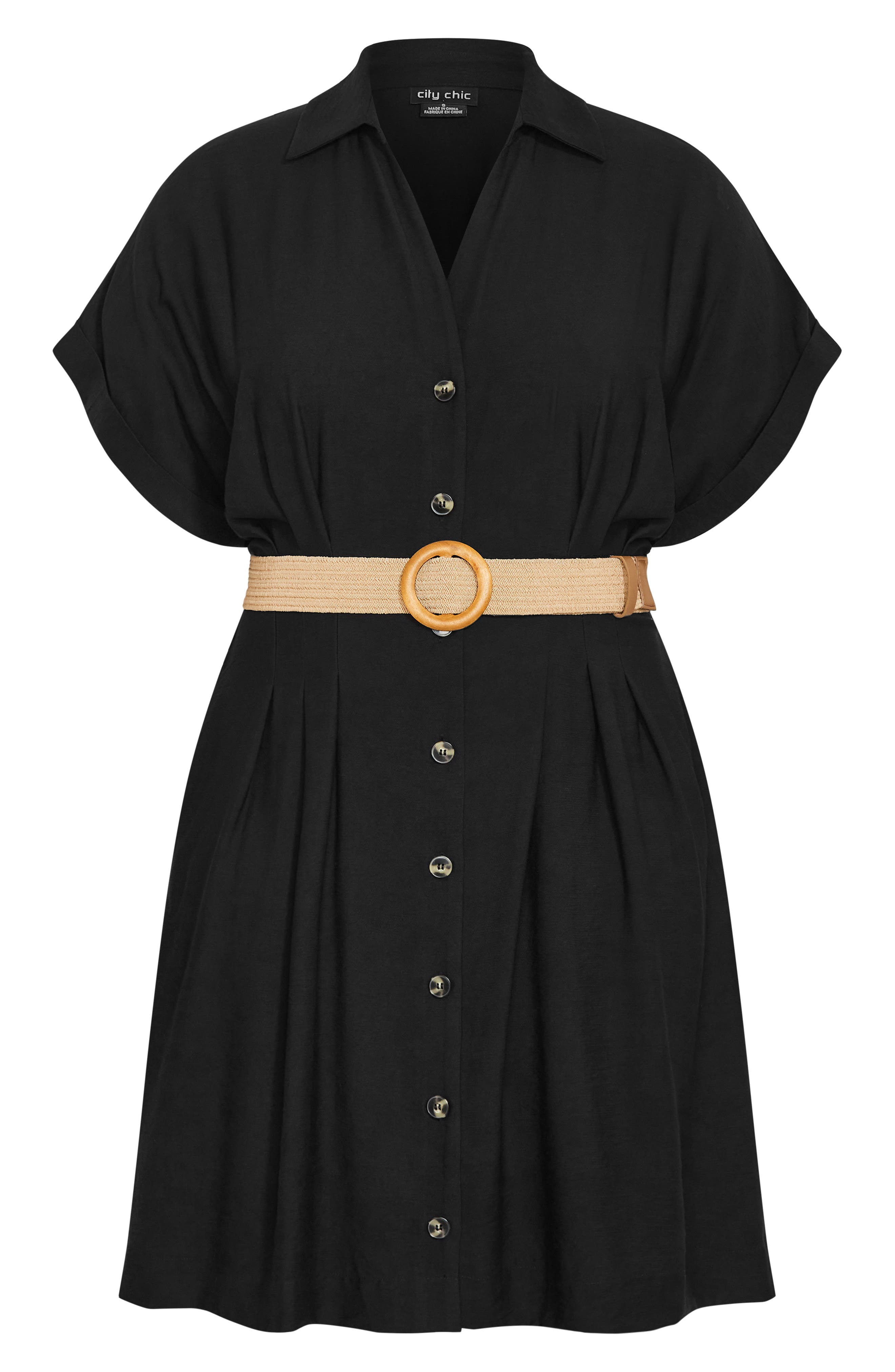 City Chic Jade Belted Shirtdress | Nordstrom