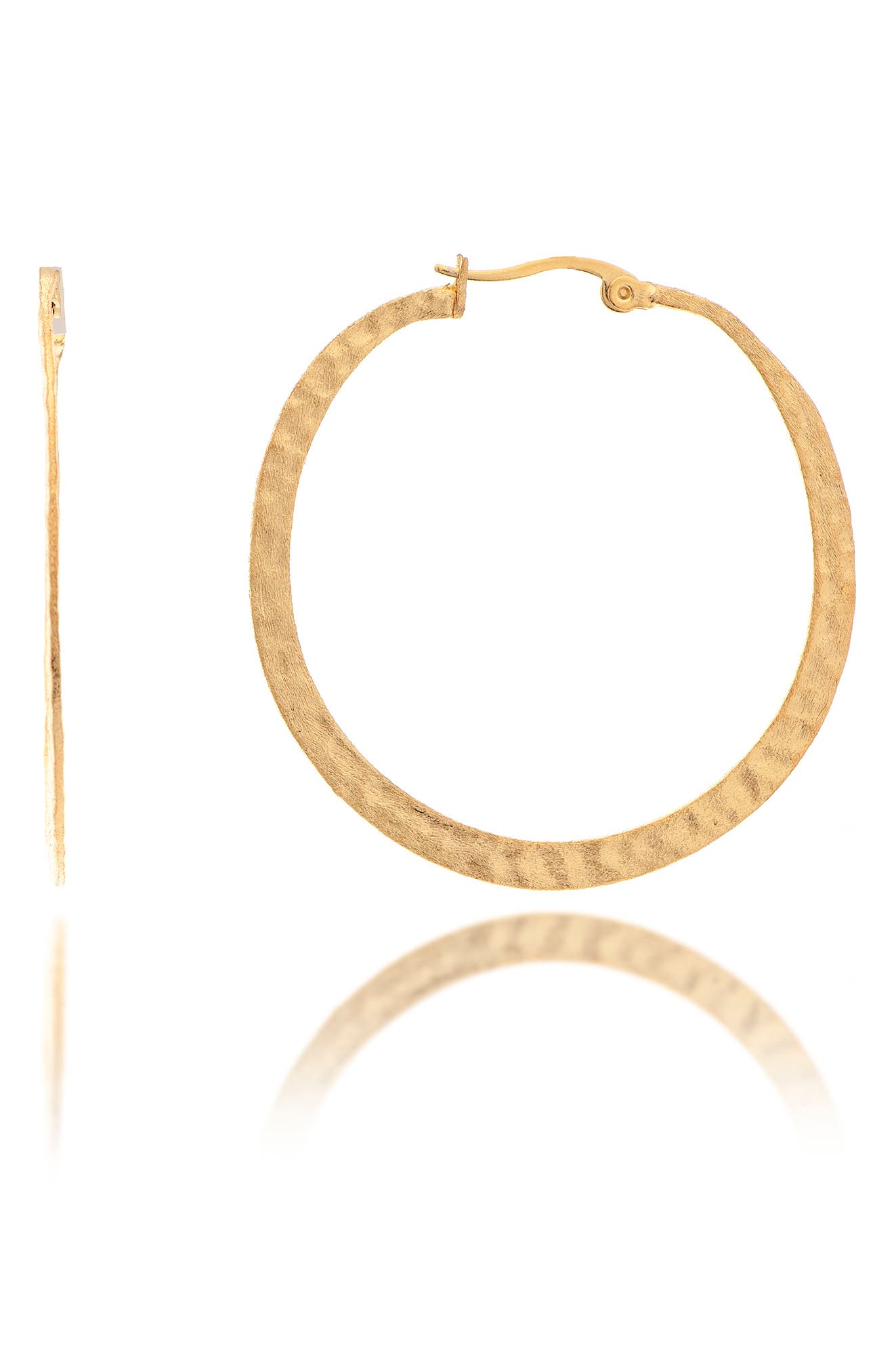 RIVKA FRIEDMAN 18K Gold Clad Hammered Hoop Earrings | Nordstromrack