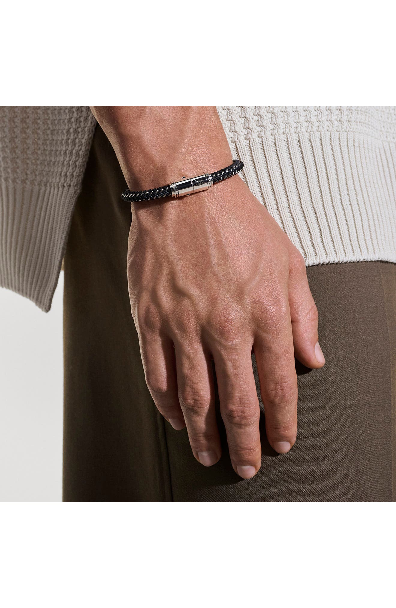 John Hardy Cord Bracelet, Sterling Silver, Rubber | Nordstrom
