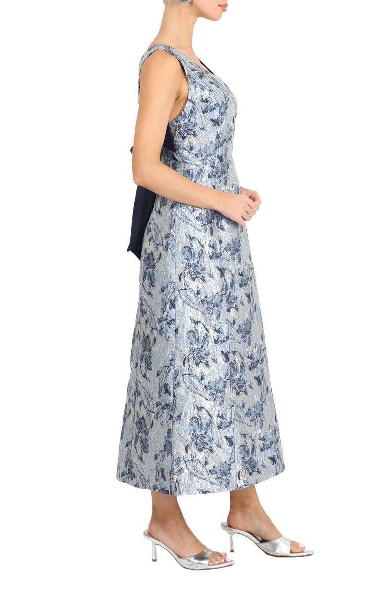 Adelyn Rae Agnes Metallic Floral Jacquard Midi Dress | Nordstromrack
