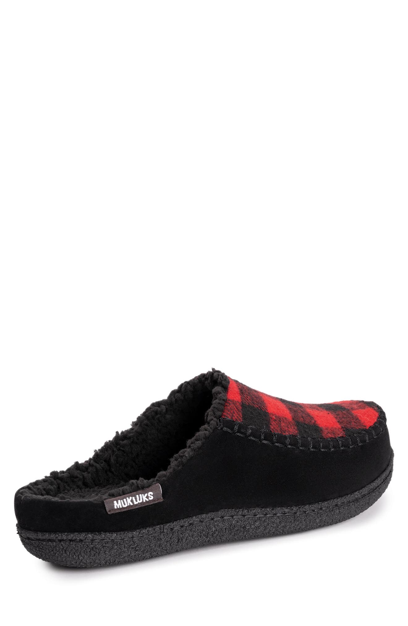 MUK LUKS Staughton Buffalo Plaid Faux Shearling Lined Slipper (Men ...