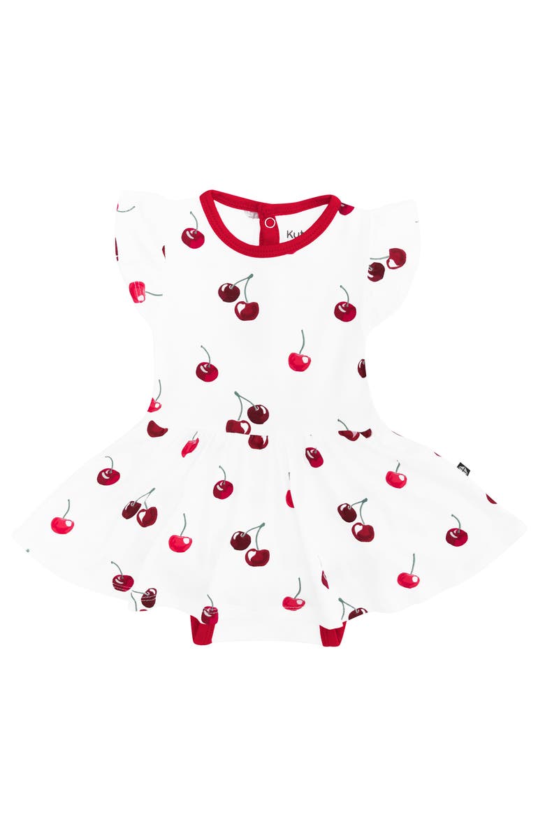 Kyte BABY Ruffle Sleeve Skirted Bodysuit | Nordstromrack