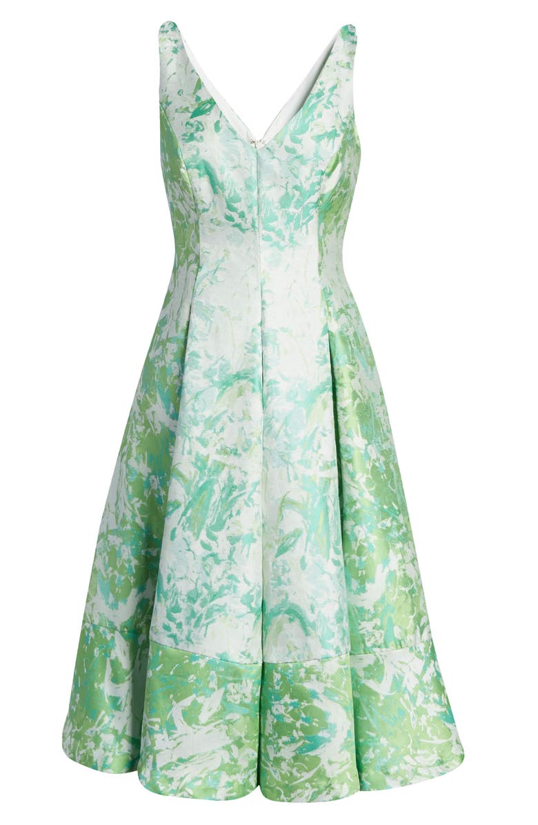 Kay Unger Abstract Print Midi Cocktail Dress | Nordstromrack