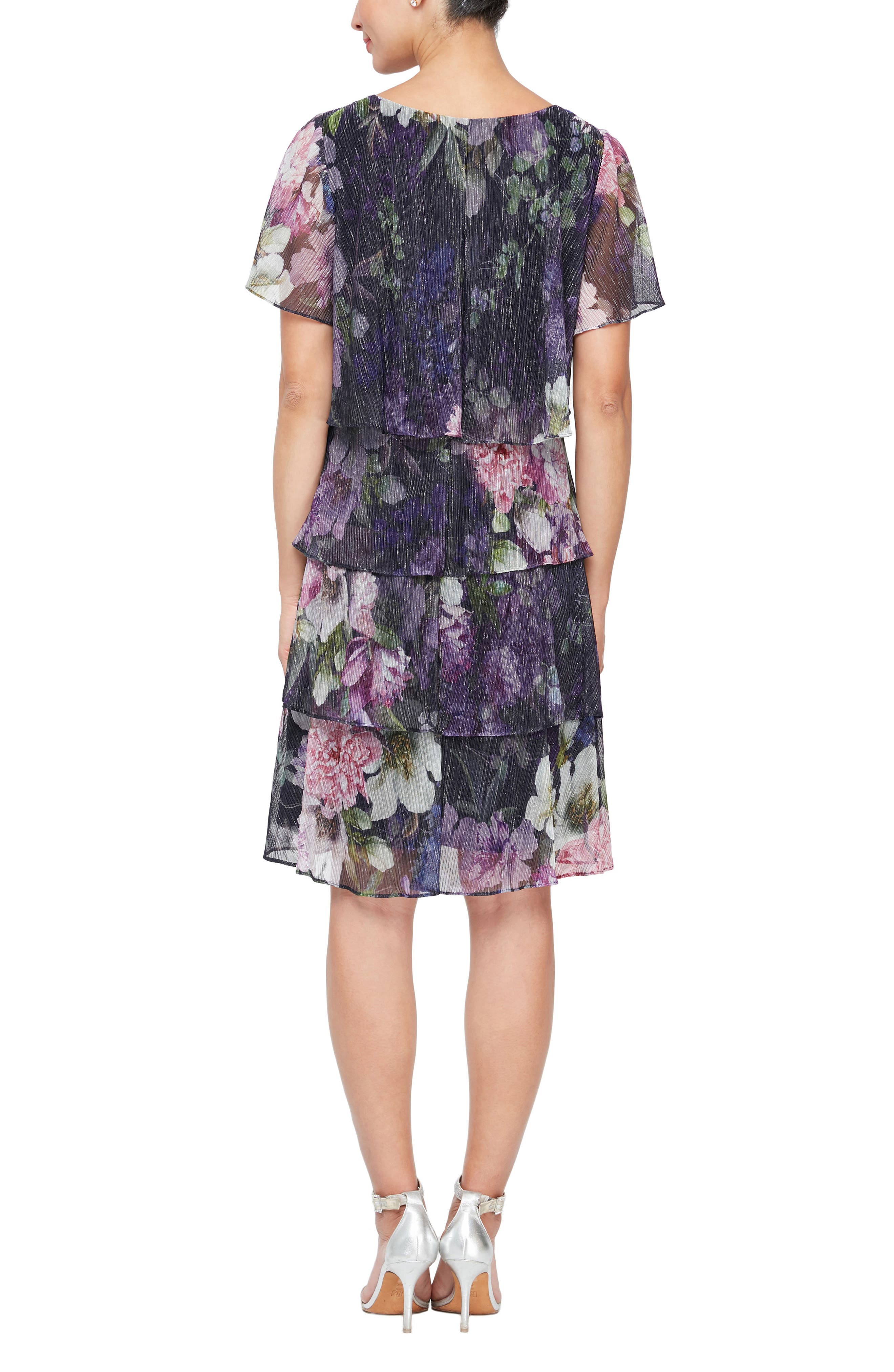 SL FASHIONS Floral Print Tiered Dress | Nordstromrack
