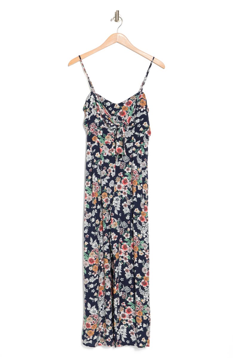 Melrose and Market Floral Print Bow Jumpsuit | Nordstromrack