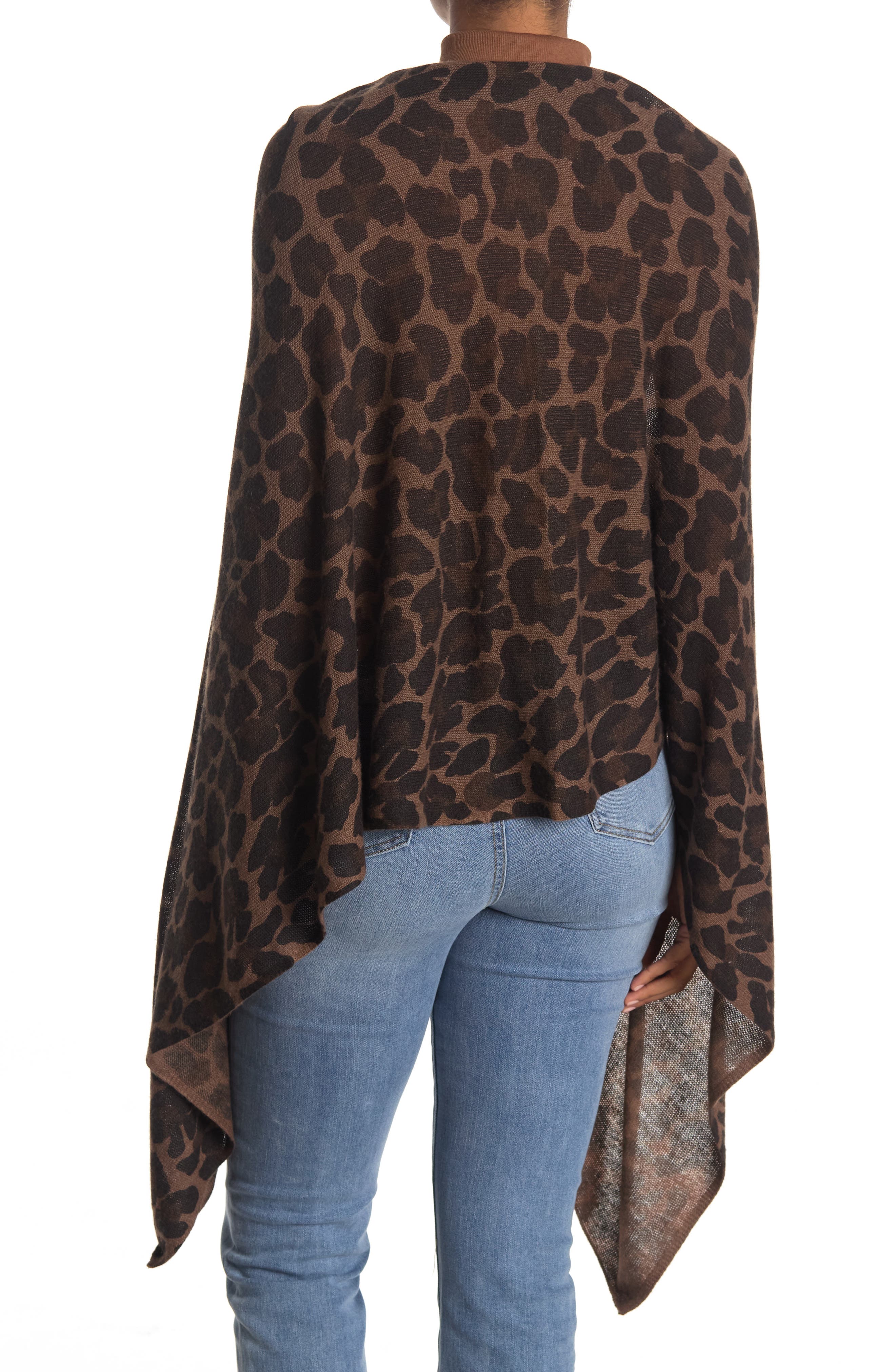 Portolano Big Leopard Print Poncho | Nordstromrack