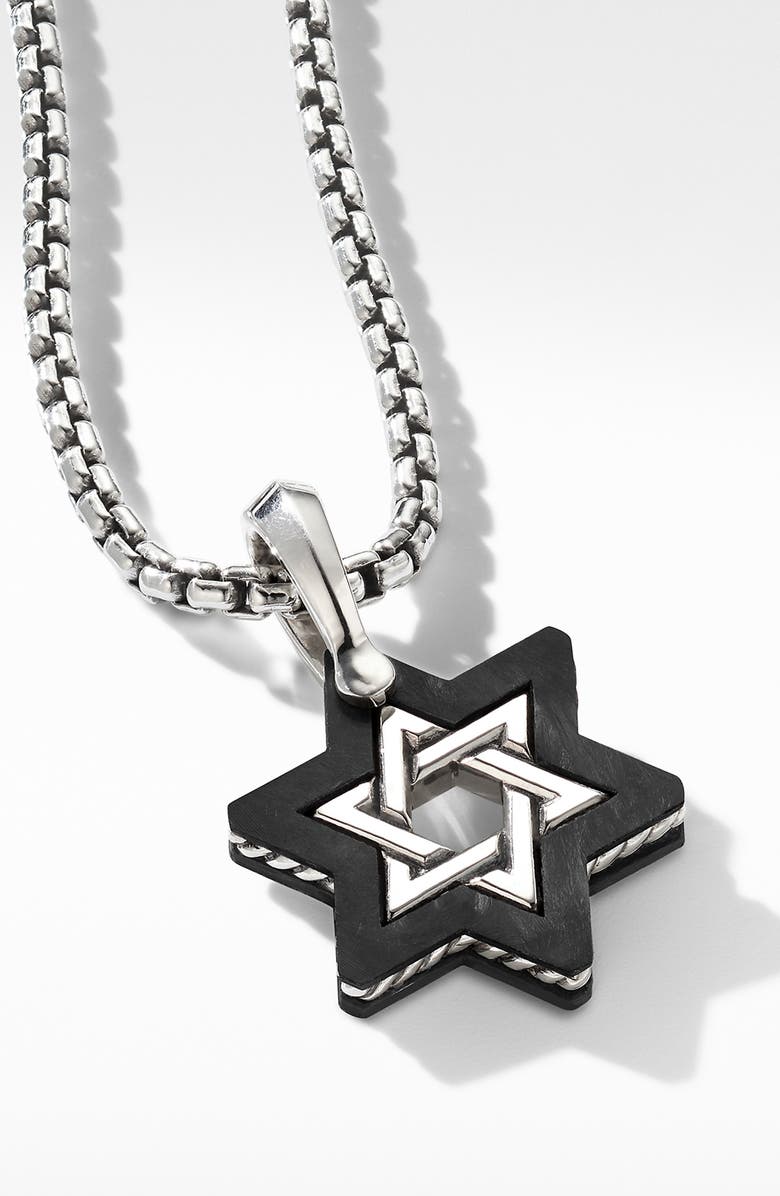 David Yurman Forged Carbon Star of David Amulet | Nordstrom